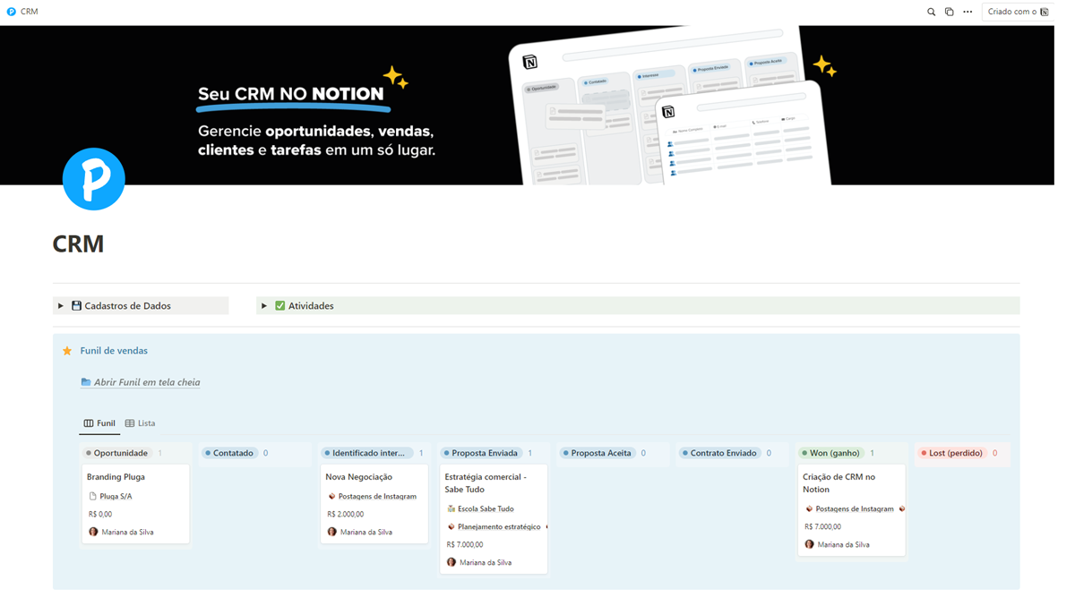 Notion: CRM passo a passo com modelo pronto para usar